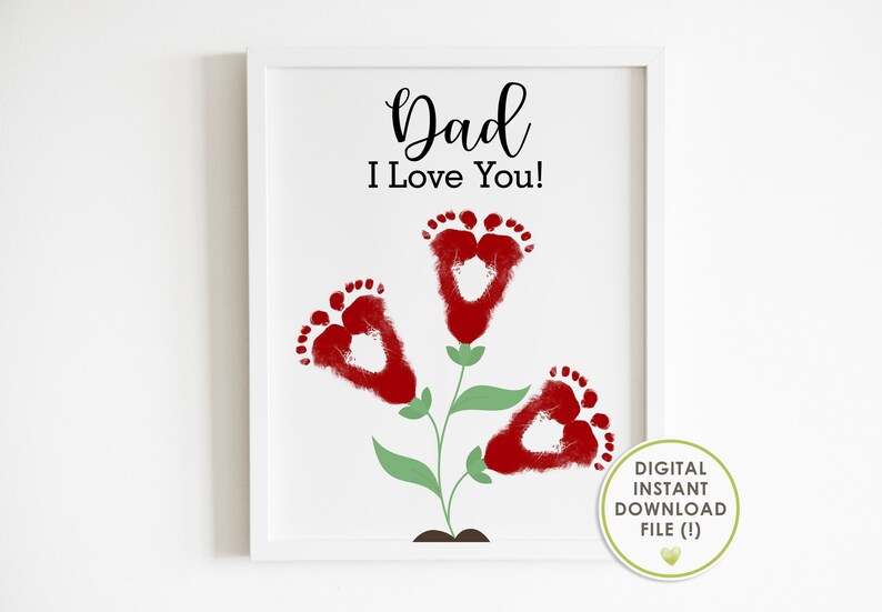 Handprint Art Bundle Fathers Day Gift From Daughter Set | Etsy