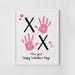 XOXO Handprint Art Craft, Valentine's Day Gift From From Kids, DIY ...
