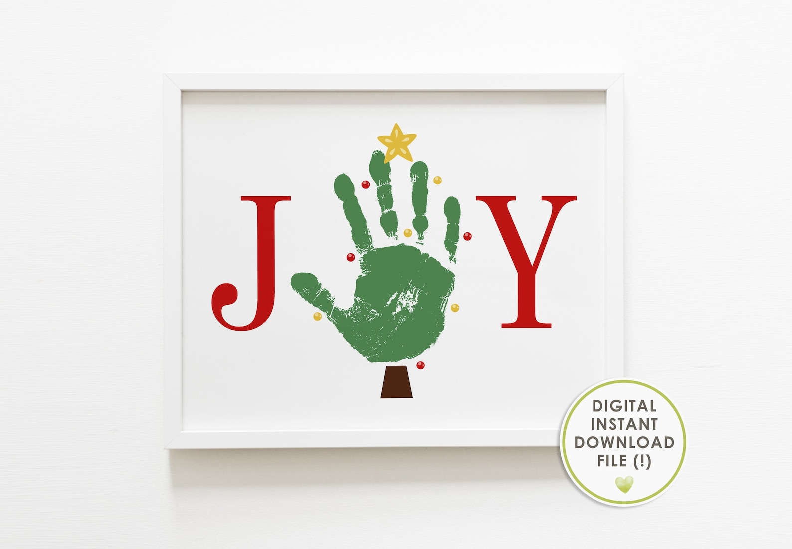 Handprint Christmas Craft Joy Handprint Art Christmas | Etsy