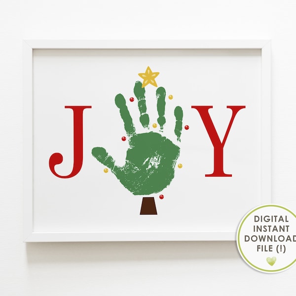 Handprint Art Christmas - Etsy