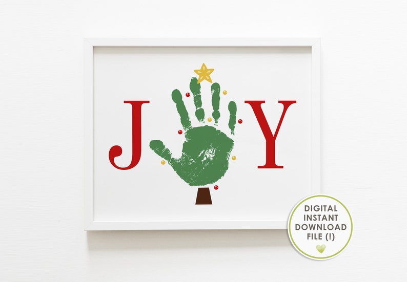 Handprint Christmas Craft Joy Handprint Art Christmas | Etsy