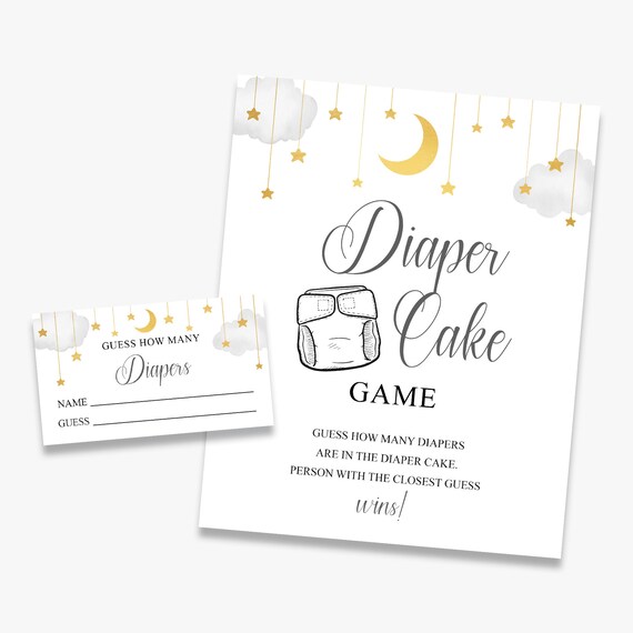 Diaper Cake Game Twinkle Twinkle Little Star Baby Shower - Etsy