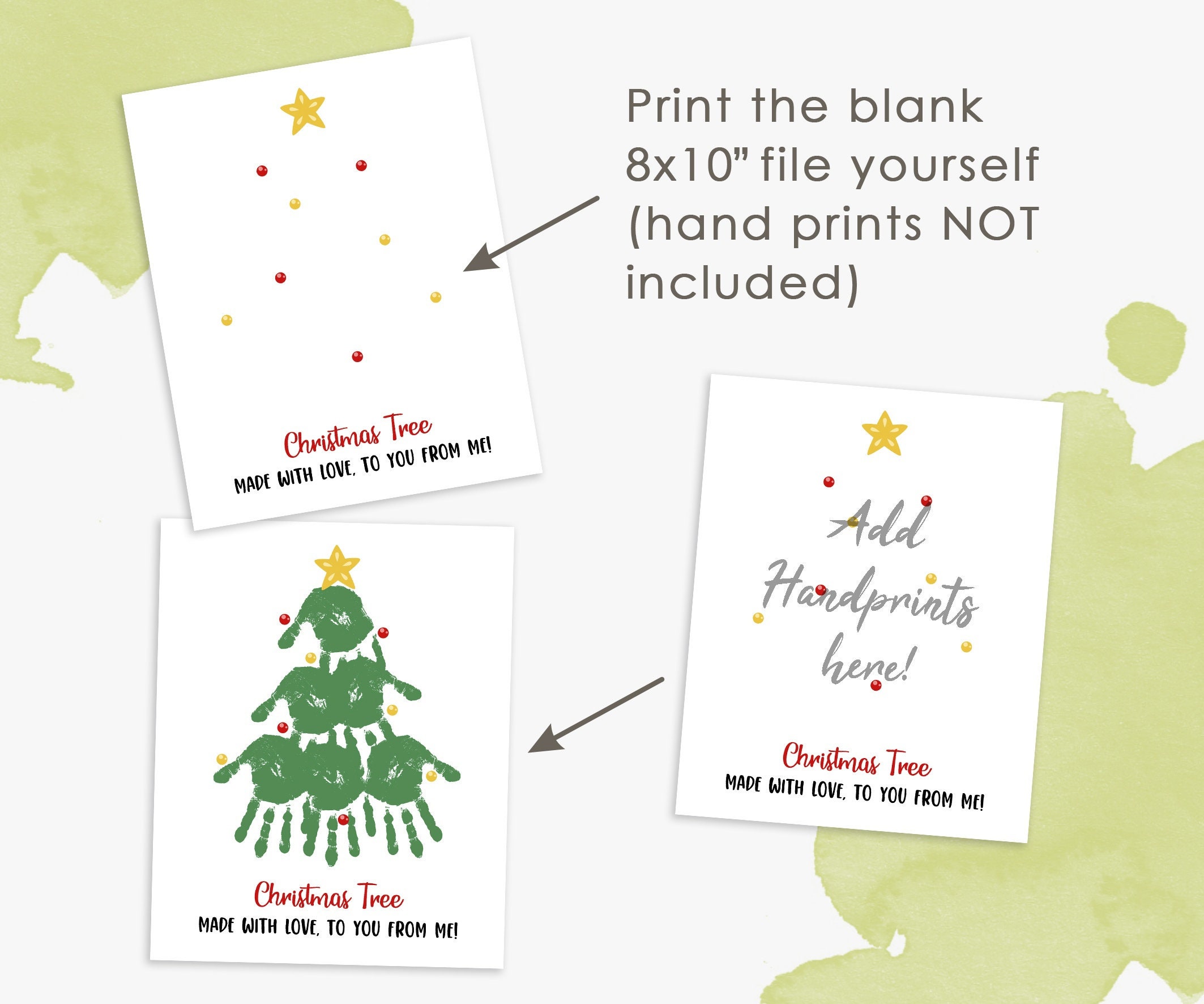 Handprint Art, Christmas Tree, DIY Card, Christmas Craft for Kids ...