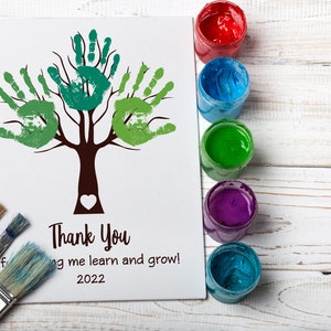 Handprint Art for Teacher Thank You Gift Teacher Craft for | Etsy