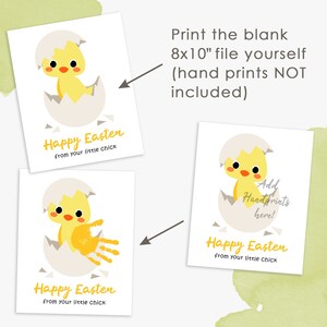 Baby Chick Handprint Art, Printable Easter Craft, Keepsake for Kids - Etsy