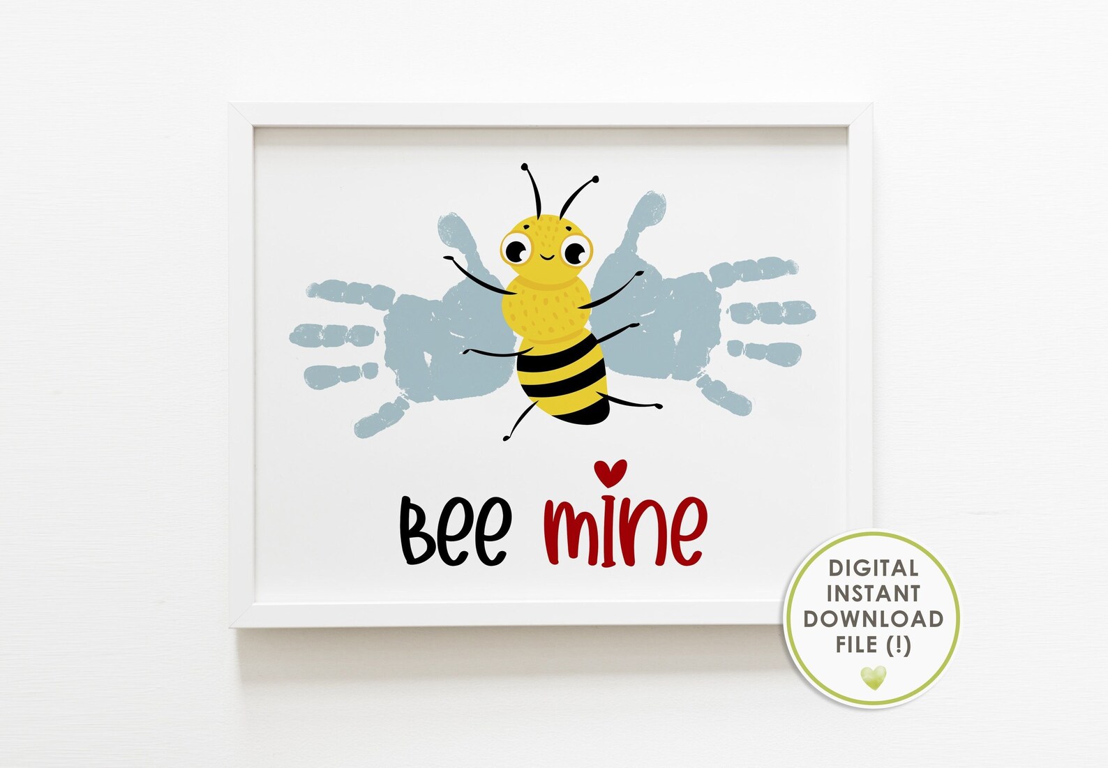 Bumble Bee, Valentines Day Handprint Art, DIY Card From Baby, Crafts ...