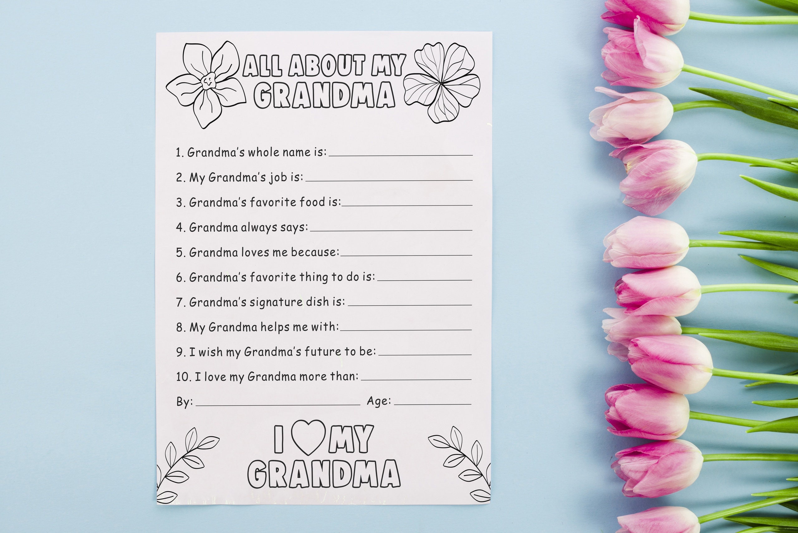 Grandma Gift From Grandkids All About My Grandma Mothers Day - Etsy