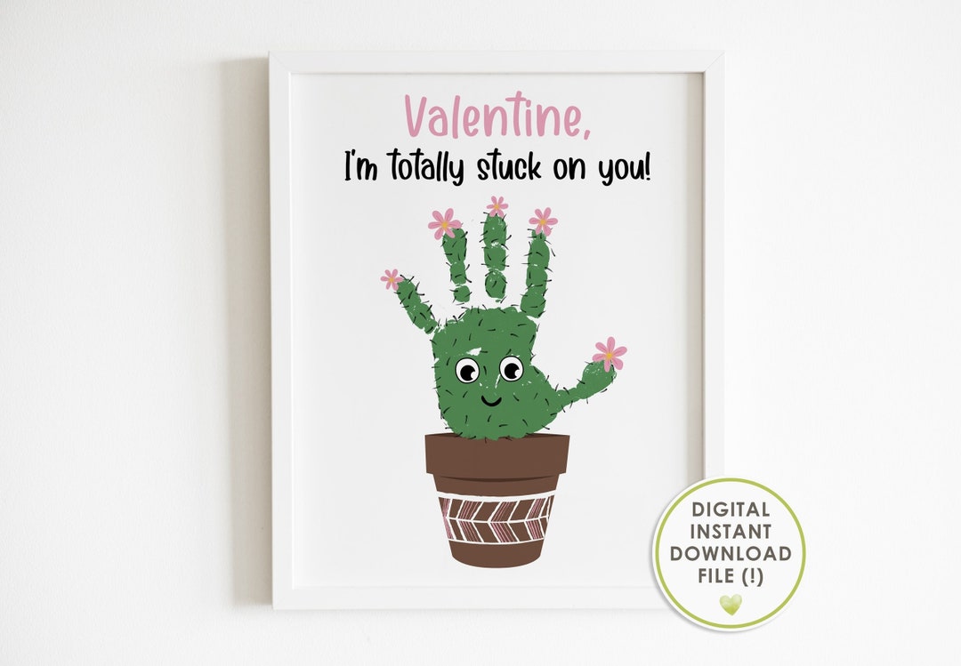 Valentines Day Handprint Art, DIY Card From Baby, Crafts for Kids | for ...