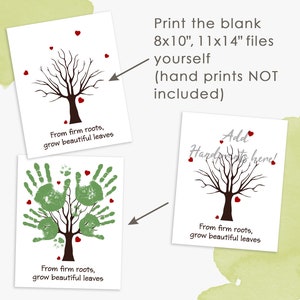 Tree Handprint Art, Family Keepsake Ideas, Printable, DIY Nursery Decor ...