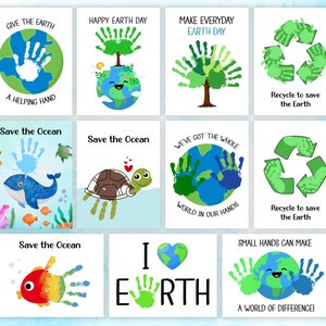 Earth Day, Handprint Art Craft, BUNDLE, Kids Preschool | Homeschool ...