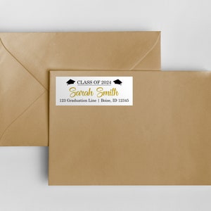 Editable Graduation Address Labels, DIGITAL DOWNLOAD, Graduation ...