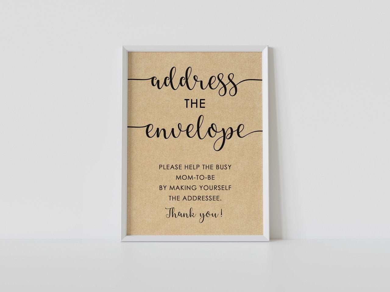 Address the Envelope Printable Sign Rustic Baby Shower - Etsy