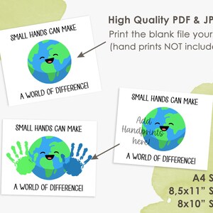 Earth Day Handprint DIY Art Craft Activity, Kindergarten | Homeschool ...