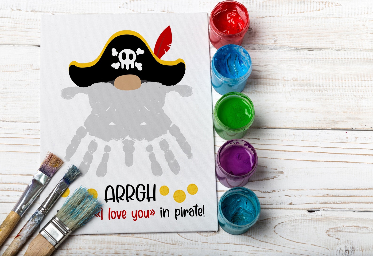 Valentines Day Handprint Art DIY Card From Baby Boy Crafts | Etsy