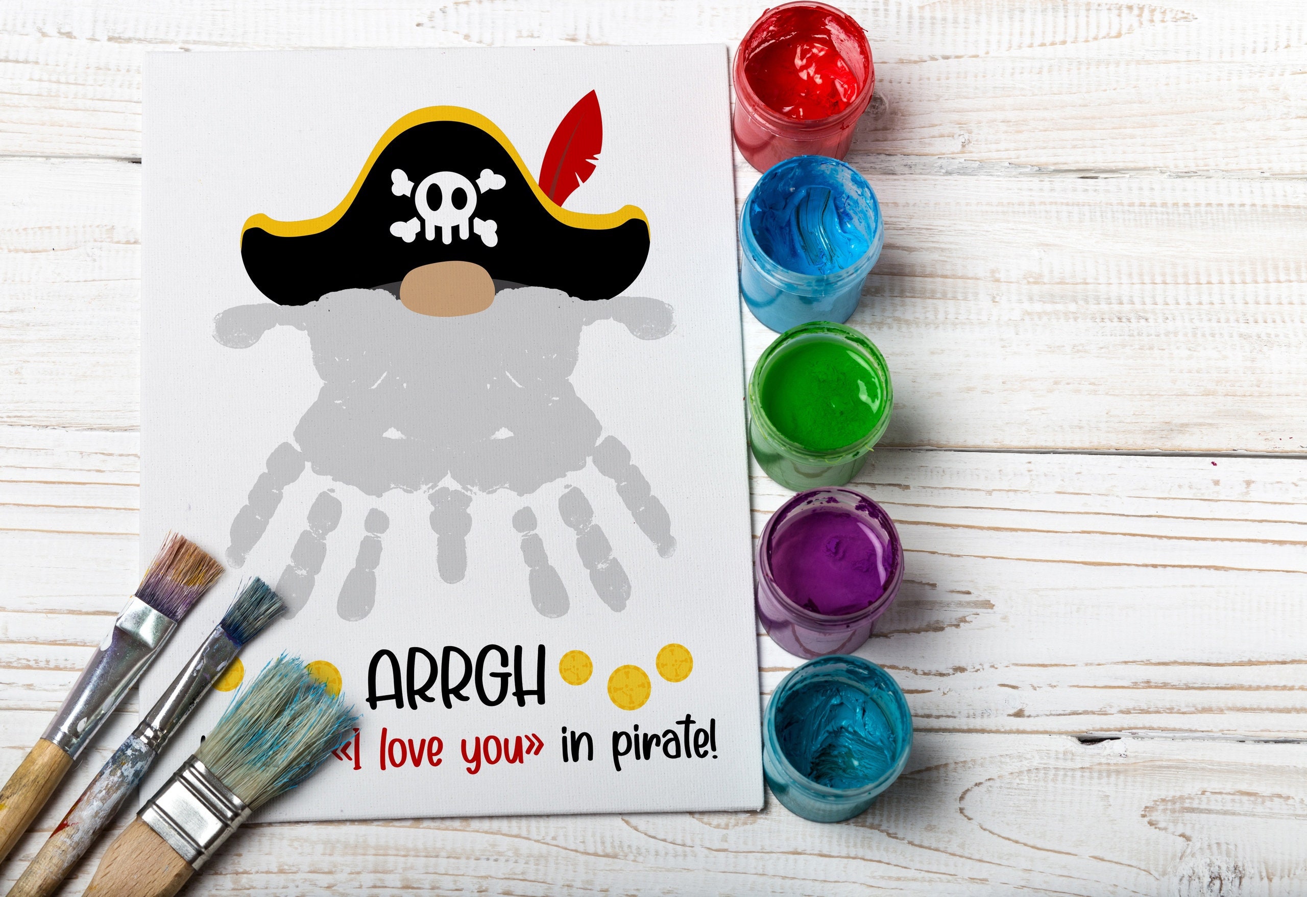 Valentines Day Handprint Art DIY Card From Baby Boy Crafts - Etsy