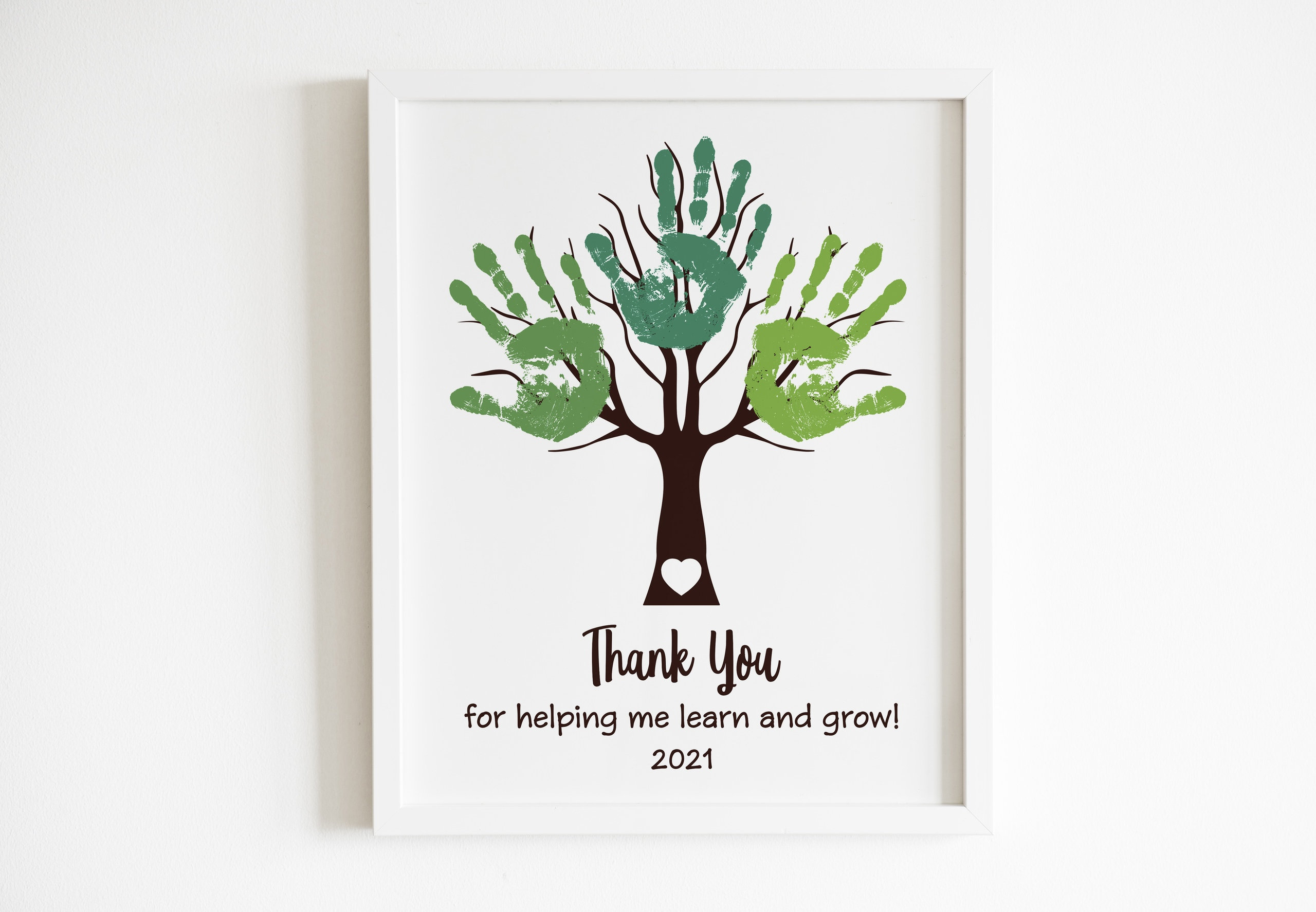 Handprint Art Craft Thank You Gift Teacher Printable Thank | Etsy