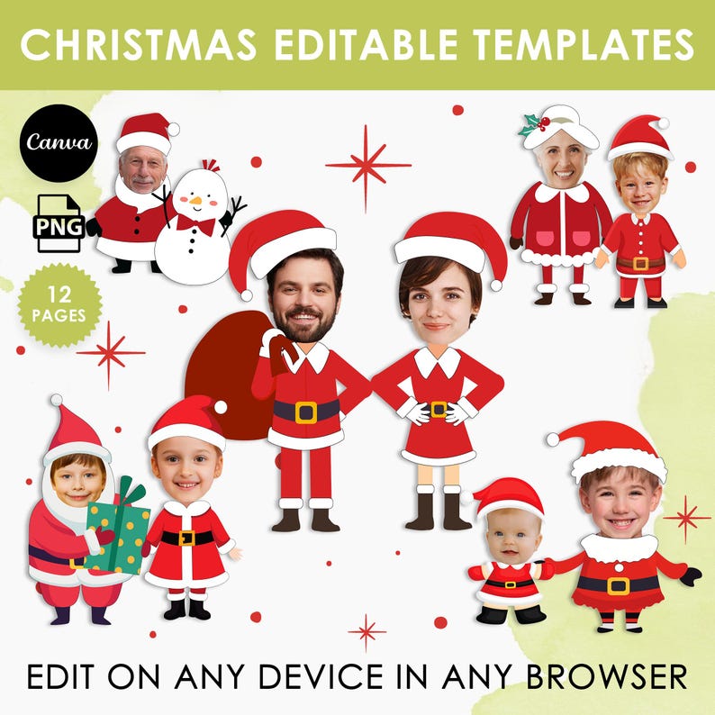 Add Your Own Photo, Santa Claus Costume Photo Frames, Blank Template ...