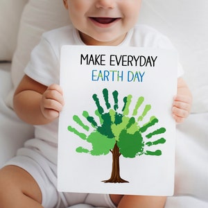 Earth Day, Tree Handprint Art Craft, DIY, Kindergarten, Earth Day ...