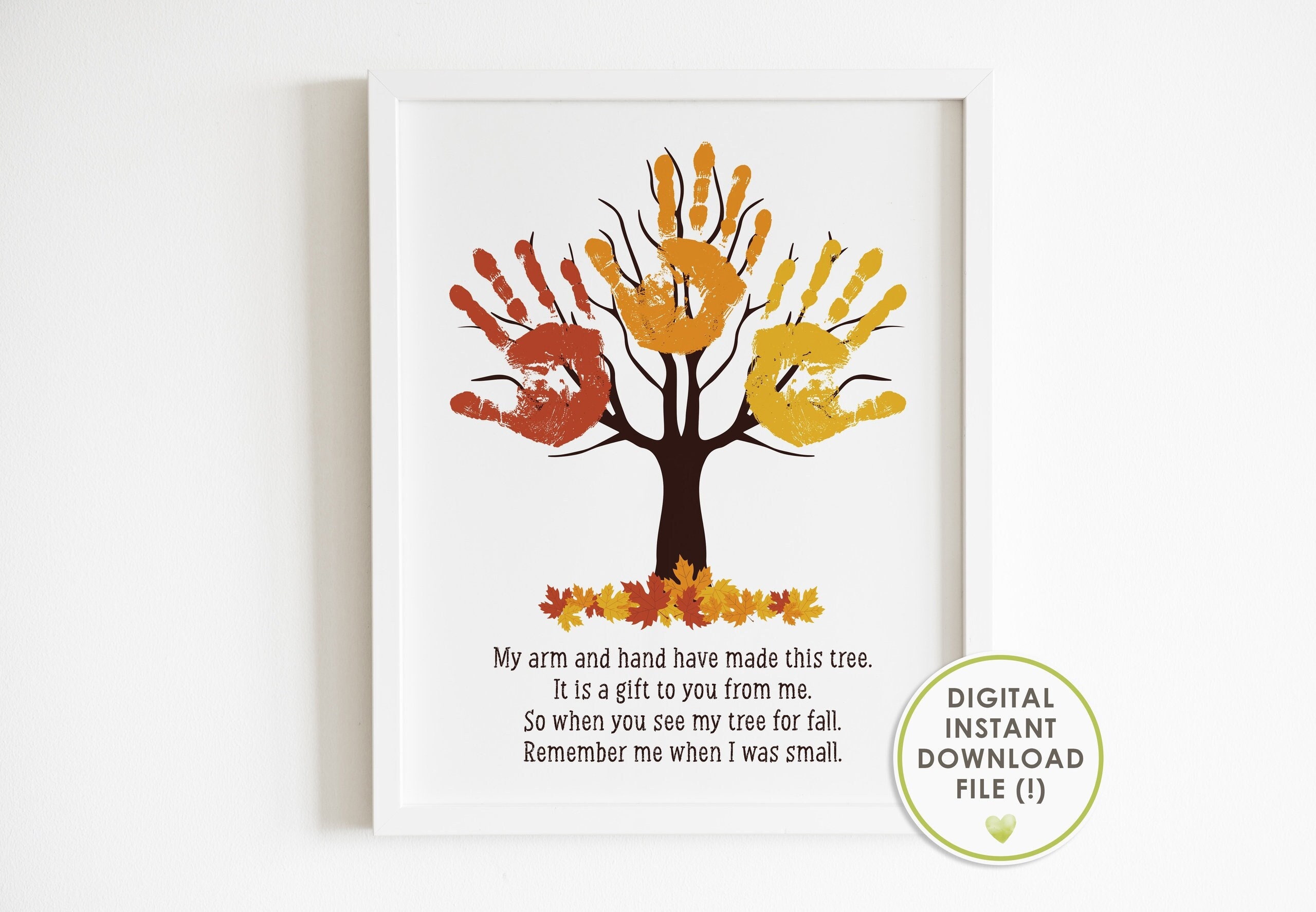 Tree Handprints Art, Fall Poem, Thanksgiving DIY for Kids, Autumn ...