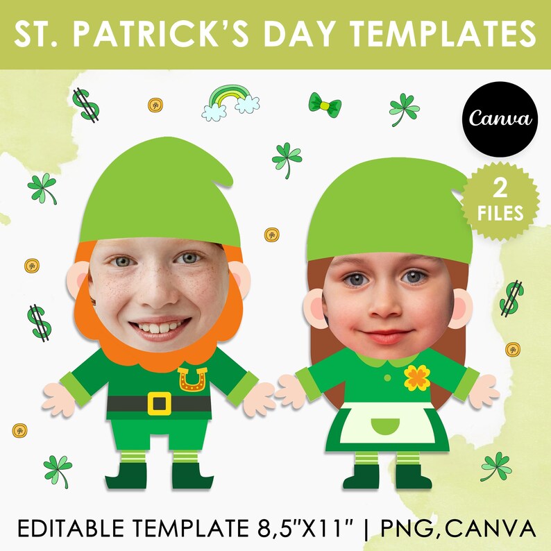 Leprechaun Add Face Template, Add Your Own Photo, Saint Patrick's Day ...