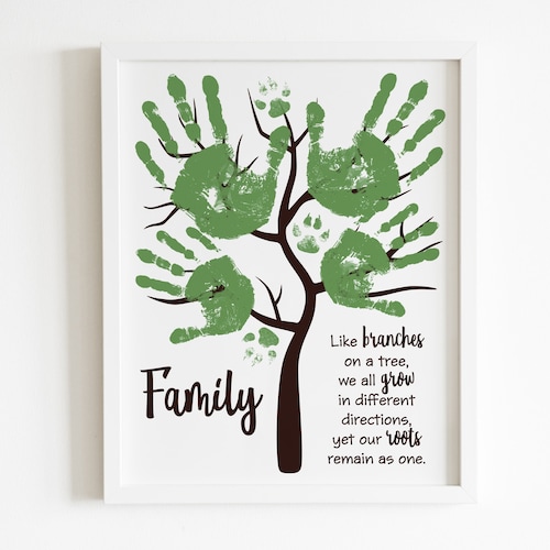 Family Tree Handprint Art Kids Baby Keepsake Ideas - Etsy