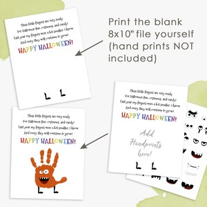 Halloween Handprint Art Craft for Kids BUNDLE Printable - Etsy