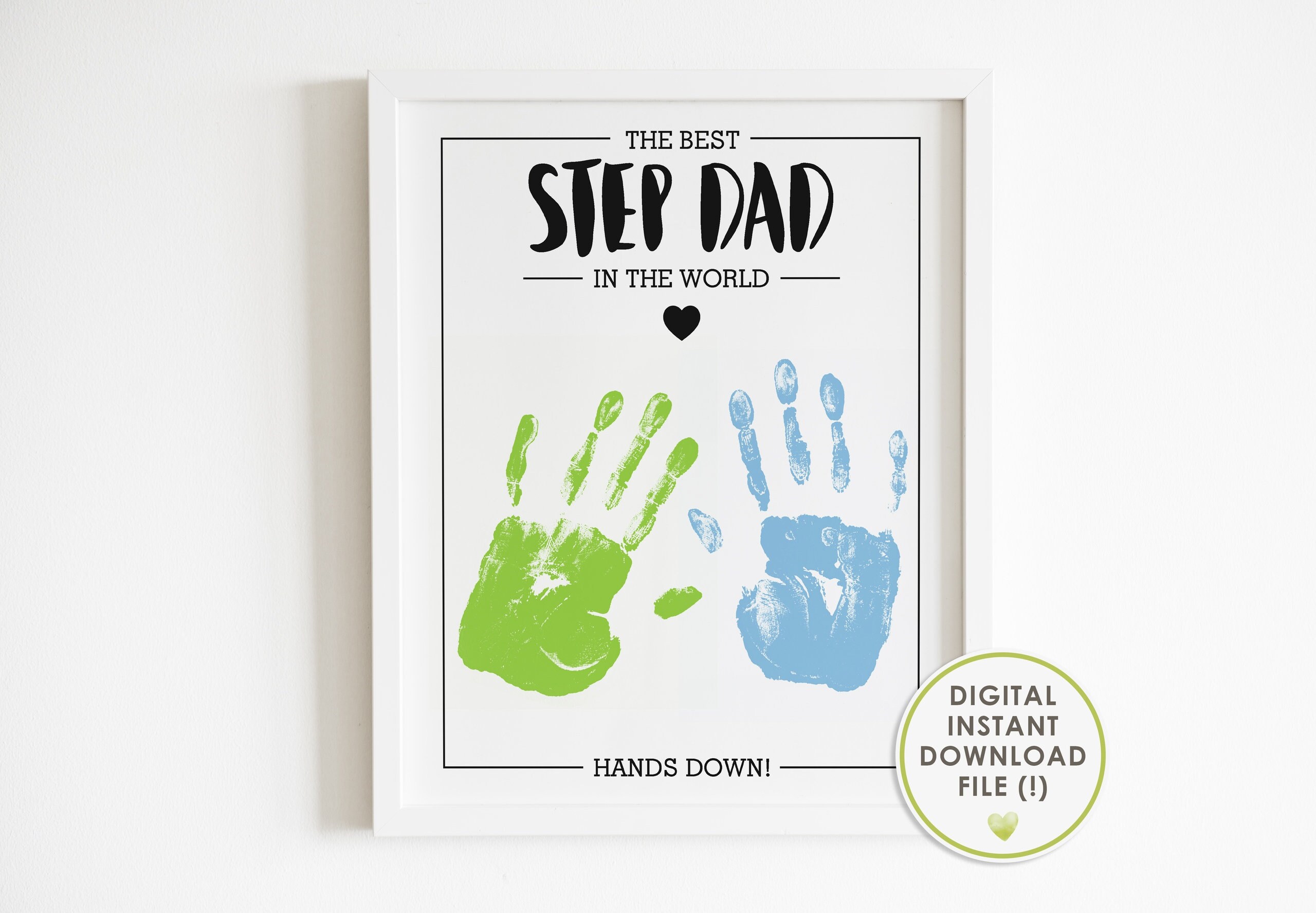 Step Dad Fathers Day Gift Handprint Art Gift Fathers Day - Etsy