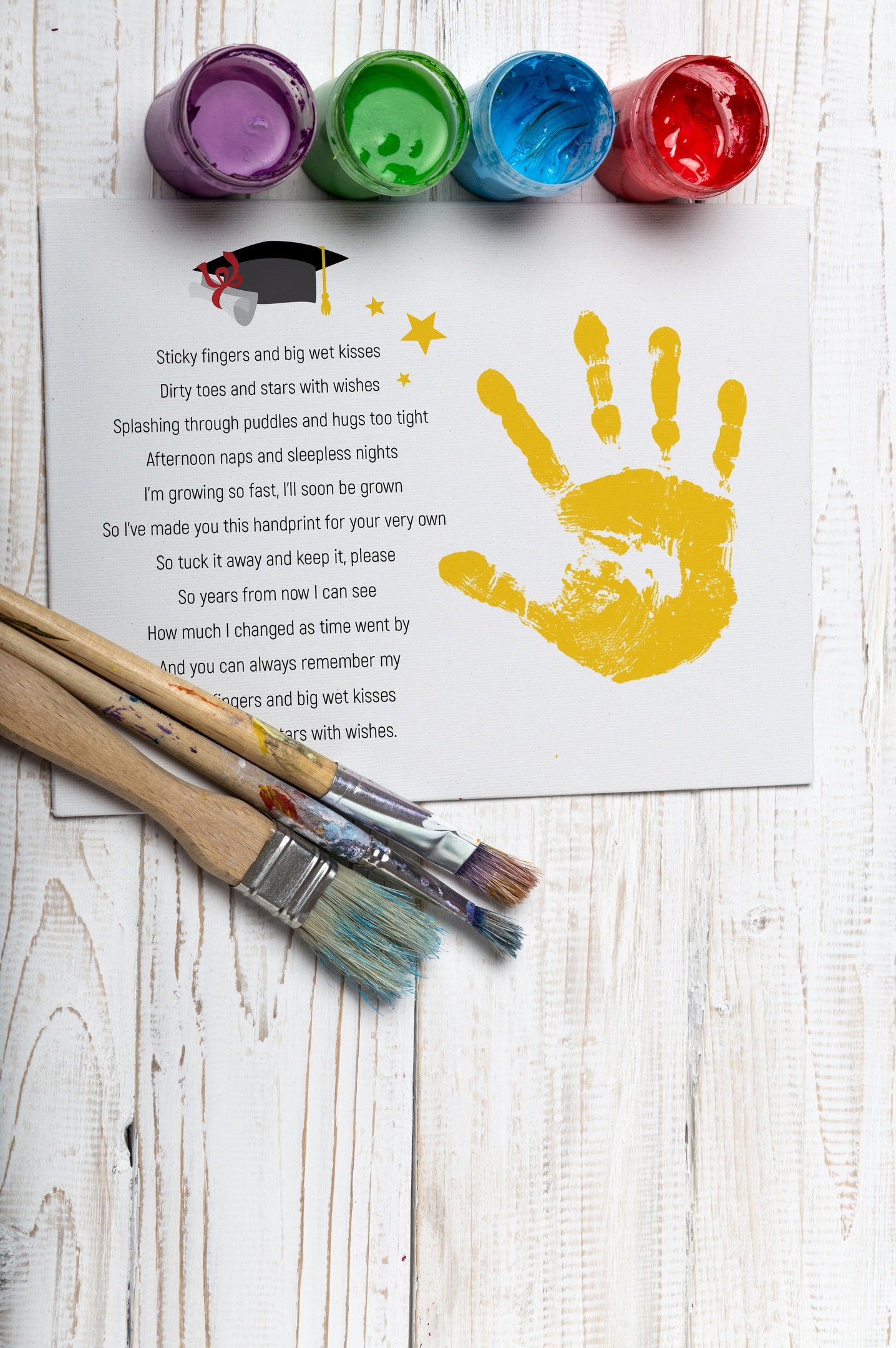 DIY Handprint Art Kindergarten Graduation Keepsake Craft - Etsy