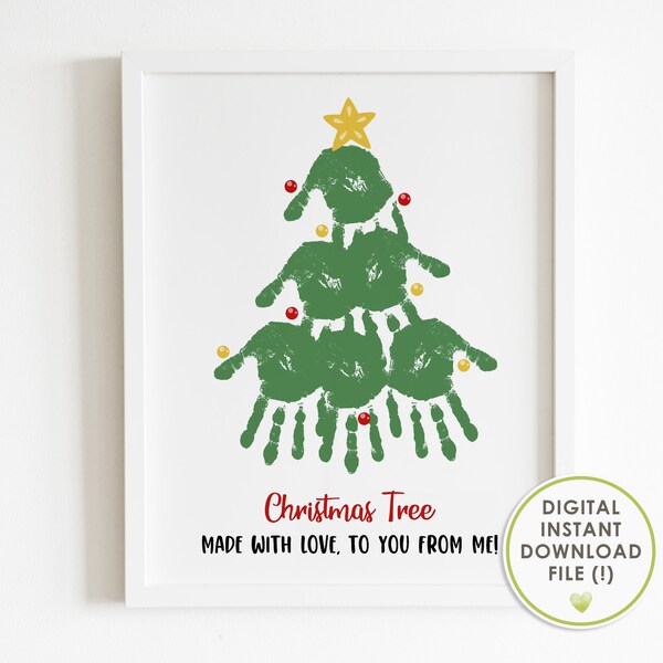 Handprint Tree Card - Etsy