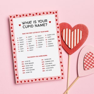 What's Your Cupid Name, Funny Valentine's Day Game, Adults & Kids ...