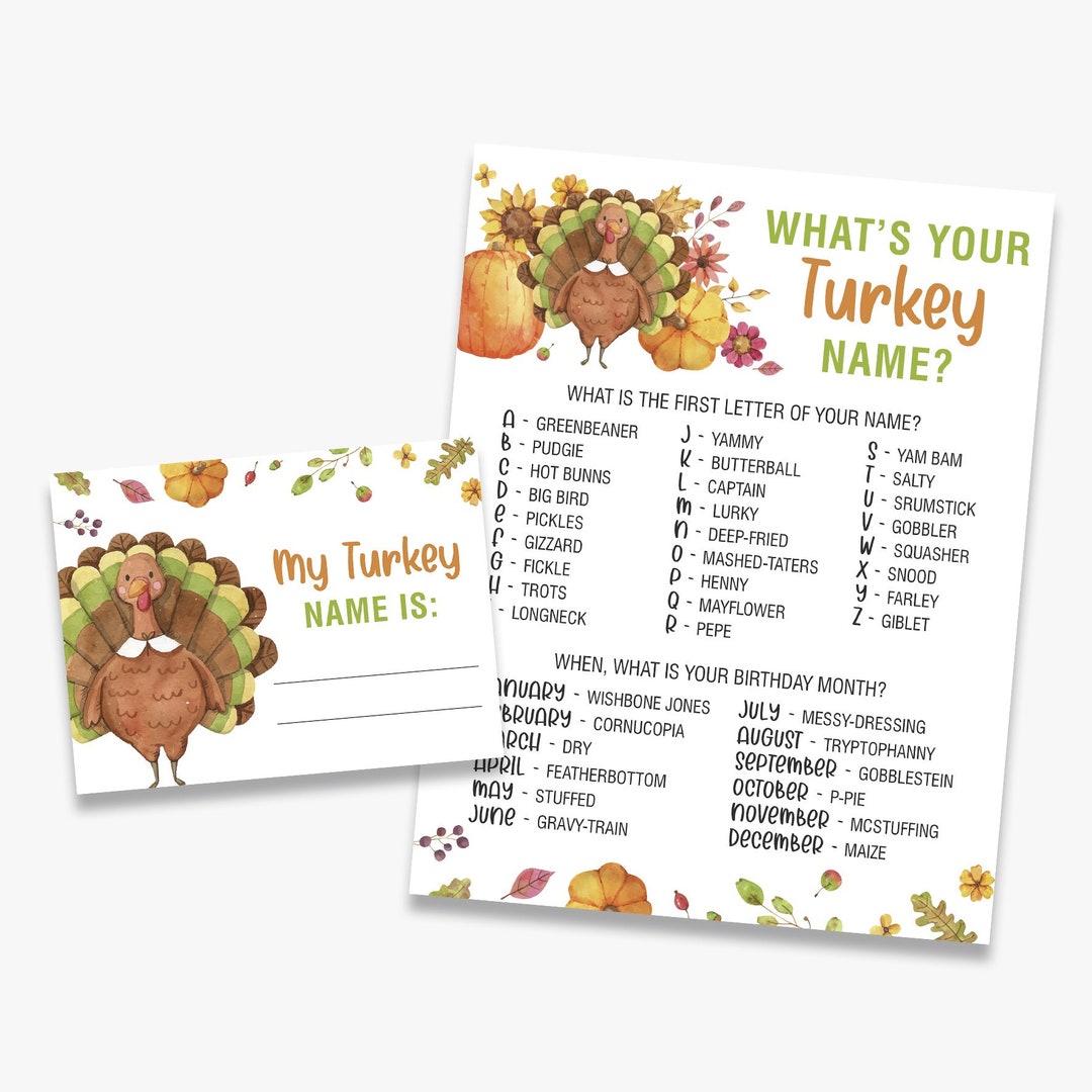 Thanksgiving Party Game, for Kids, for Family, Friendsgiving Games ...