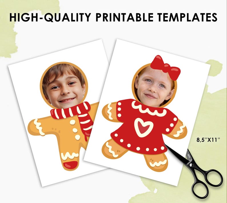 Add Your Own Photo, Gingerbread Costume Photo Frames, Photo Banner Face ...