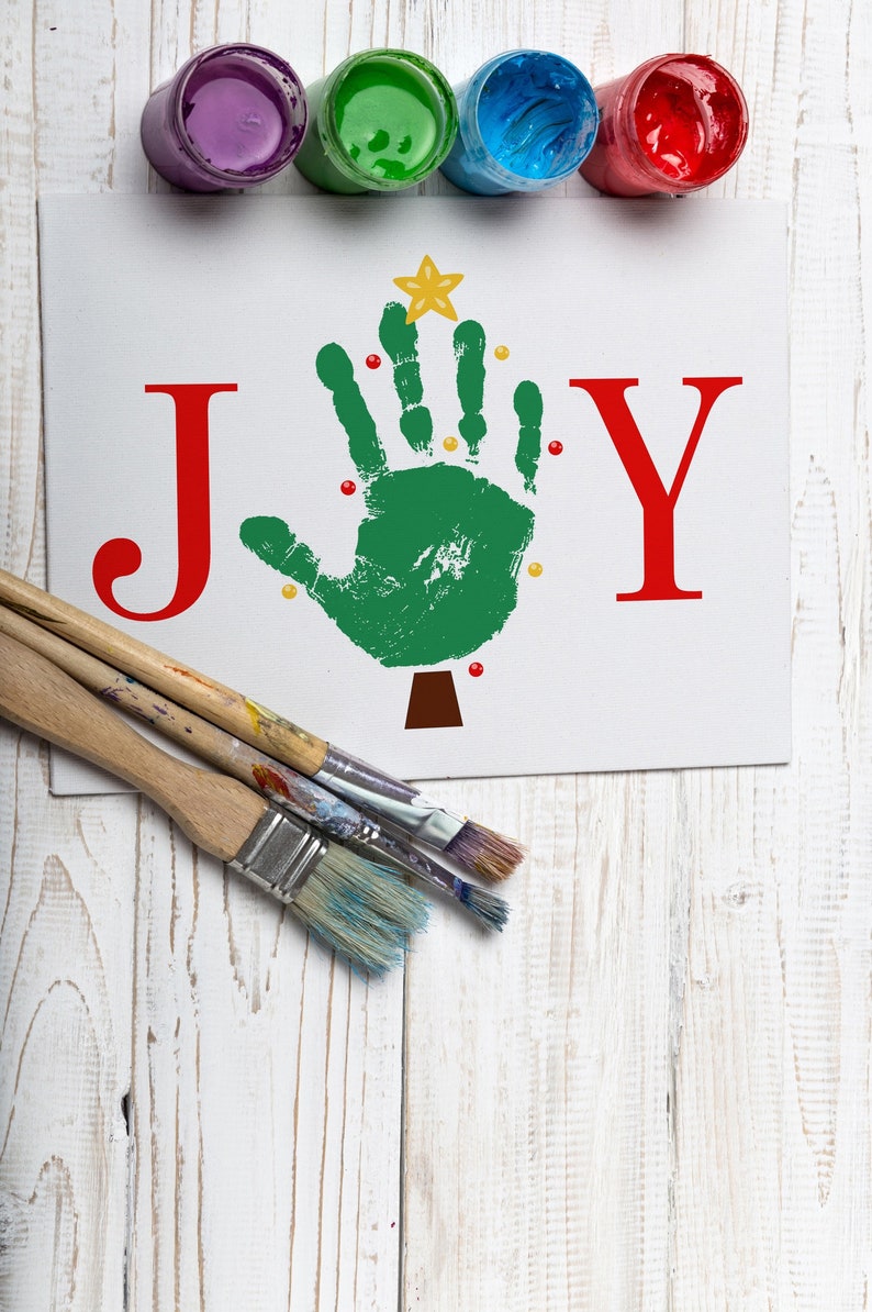 Handprint Christmas Craft Joy Handprint Art Christmas | Etsy
