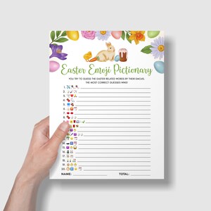 Easter Emoji Pictionary Game, for Kids, Easter Classroom Kids Activity ...