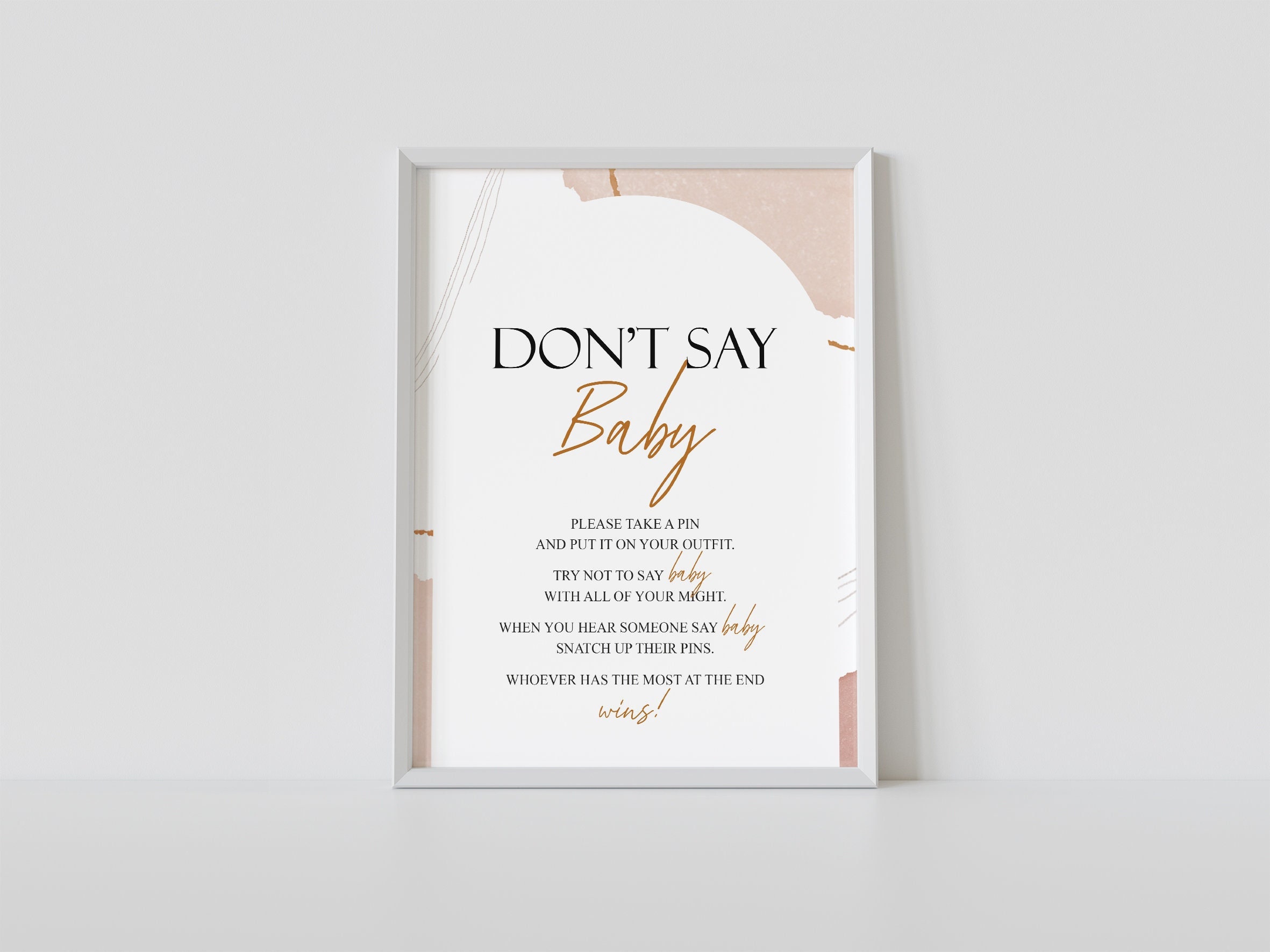 Dont Say Baby Boho Baby Shower Games Boho Rainbow Gender - Etsy