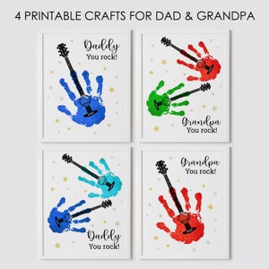 64 Father's Day Handprint Art Craft, BUNDLE, Fathers Day Preschool ...