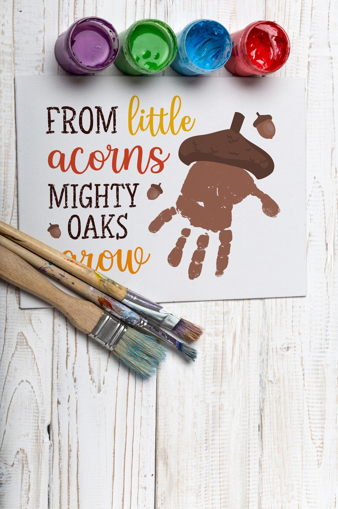 Handprint Art Fall Crafts for Kids From Little Acorns Mighty | Etsy