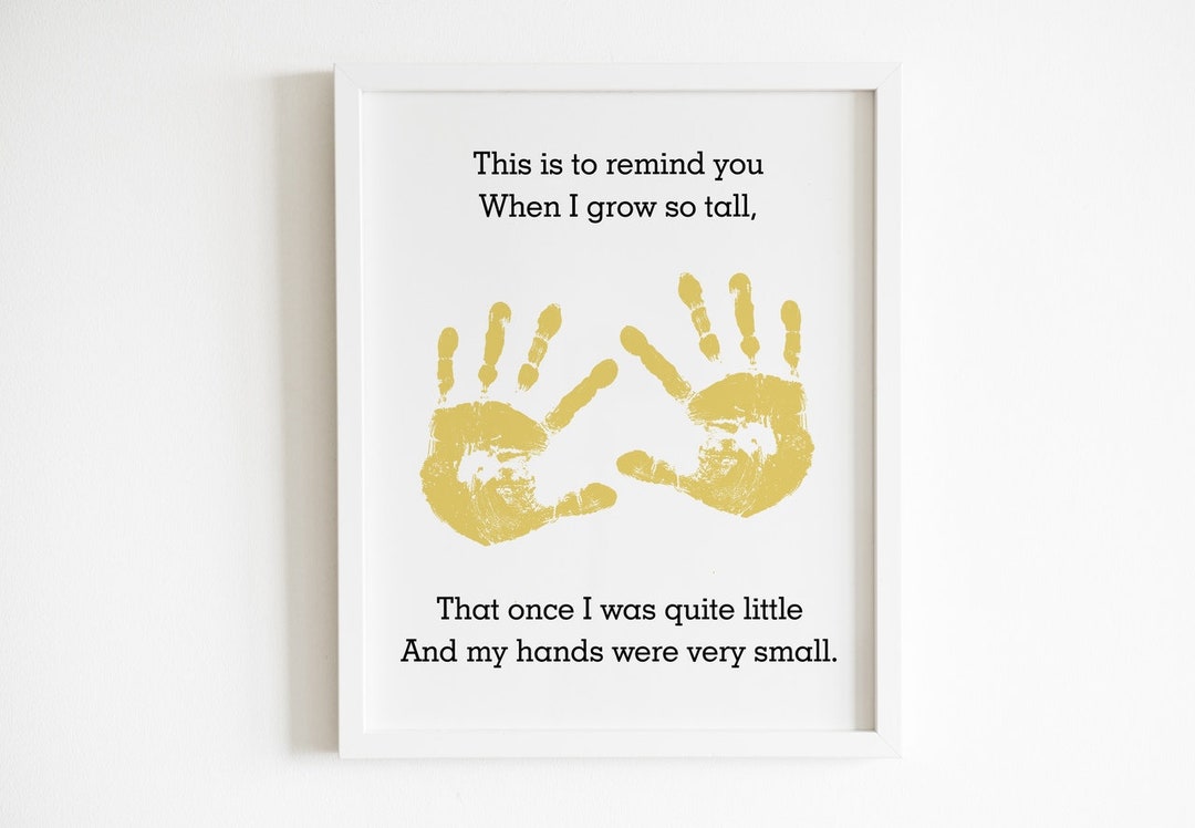 Handprint Art, Baby Keepsake Ideas, Printable Handprint Craft for ...