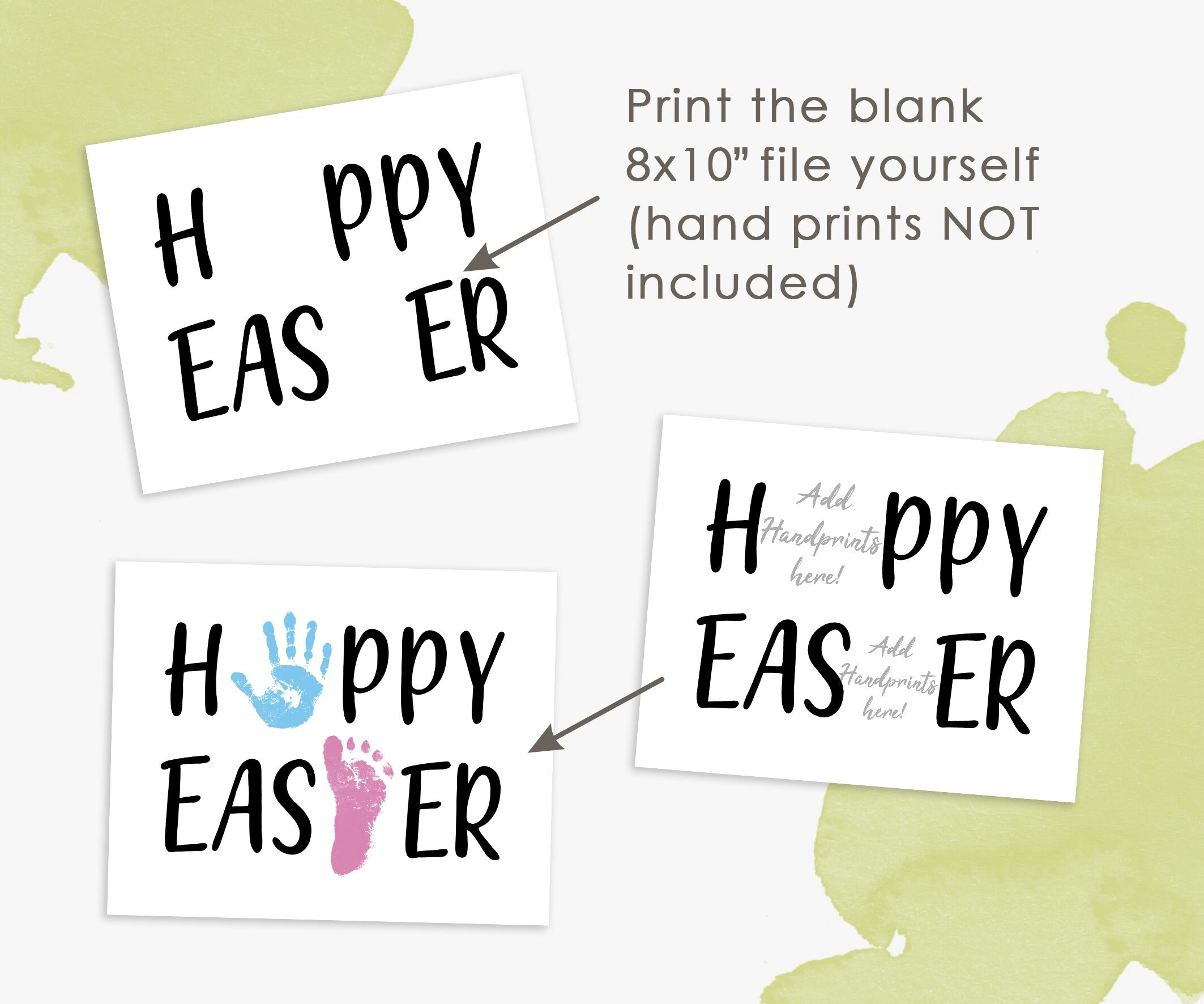 Easter Handprint Art, Printable, Bundle, Keepsake Craft for Kids ...