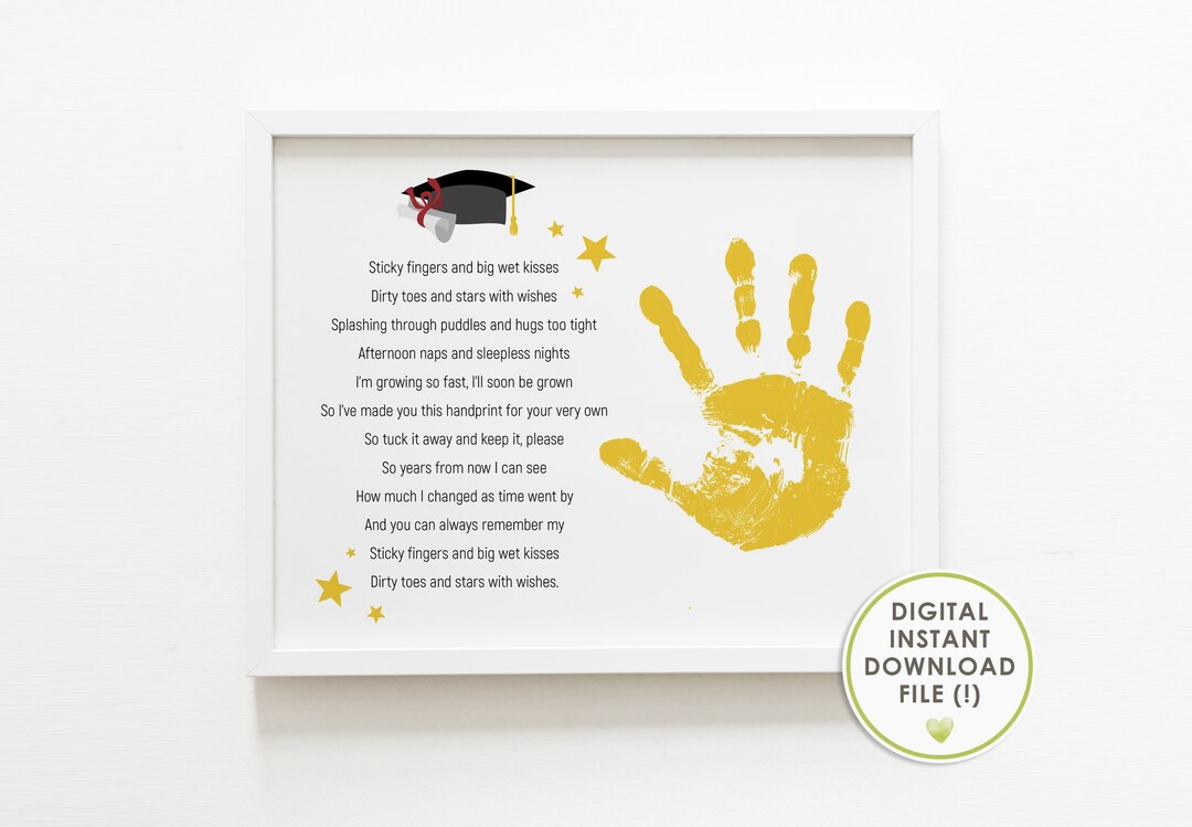 DIY Handprint Art, Kindergarten Graduation, Keepsake Craft, Preschool ...