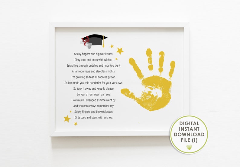 DIY Handprint Art Kindergarten Graduation Keepsake Craft - Etsy