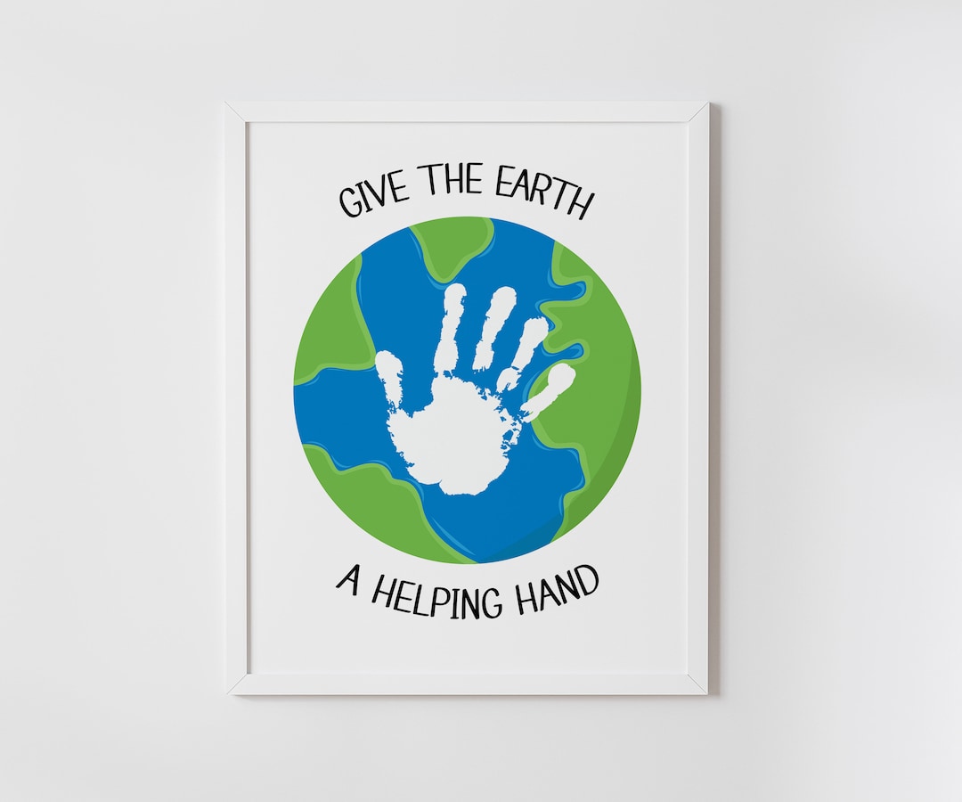 Earth Day Handprint DIY Art Craft, Give the Earth a Helping Hand ...