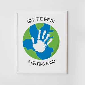 Earth Day Handprint DIY Art Craft, Give the Earth a Helping Hand ...