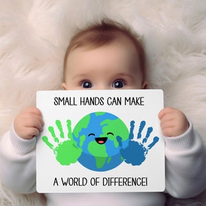 Earth Day Handprint DIY Art Craft Activity, Kindergarten | Homeschool ...