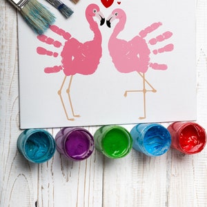 Handprint Art Valentines, Pink Flamingo, Summer Crafts for Kids ...