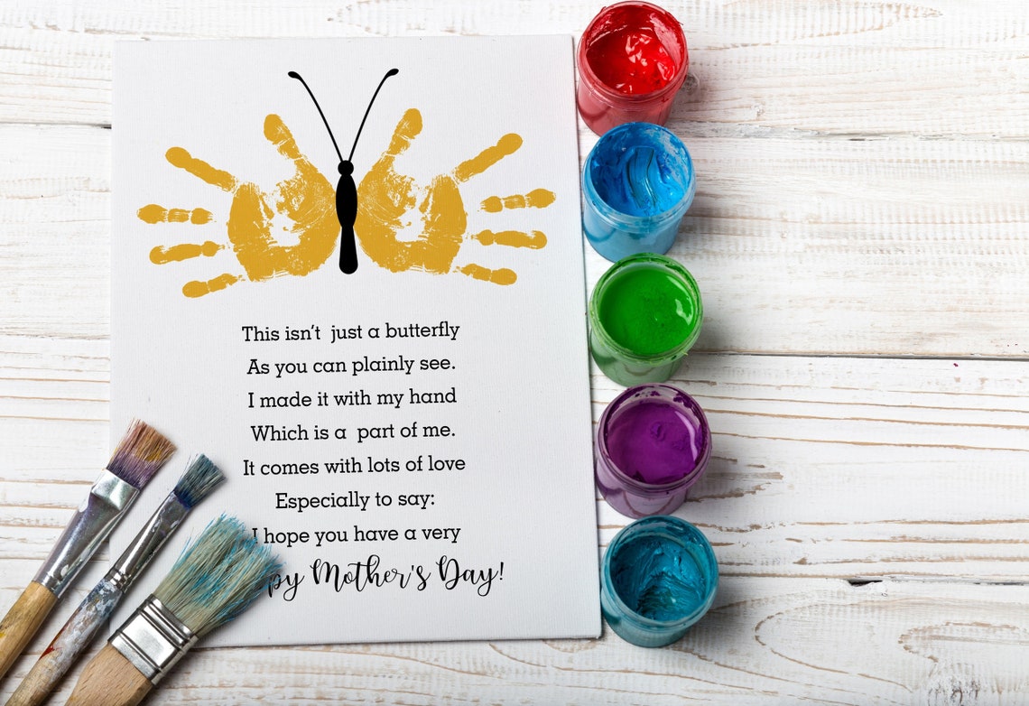 Handprint Art for Mothers Day DIY Mothers Day Gift Printable - Etsy UK