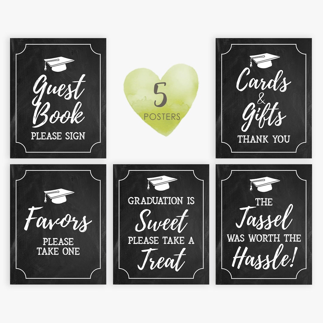 Graduation Decorations 2026 | Graduation Signs Bundle | Instant ...