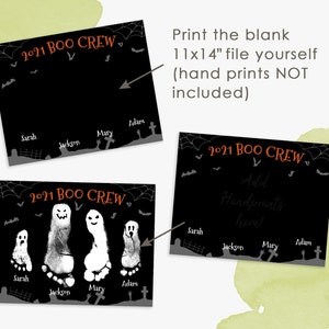 Halloween Ghost Footprint Art, Keepsake Crafts for Kids, 2021 Boo Crew ...