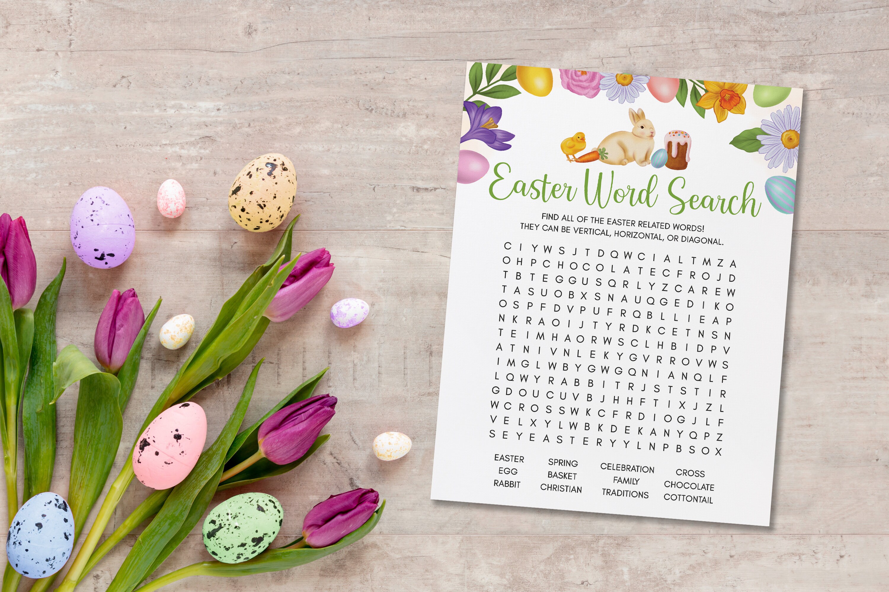 Word Search, Easter Party Game for Kids & Adults, Classroom Easter Kids ...