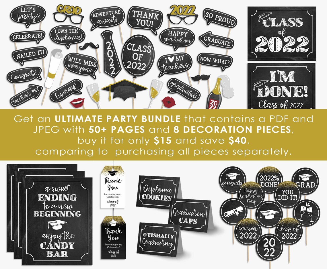 I'm Done Printable Graduation Sign High School - Etsy